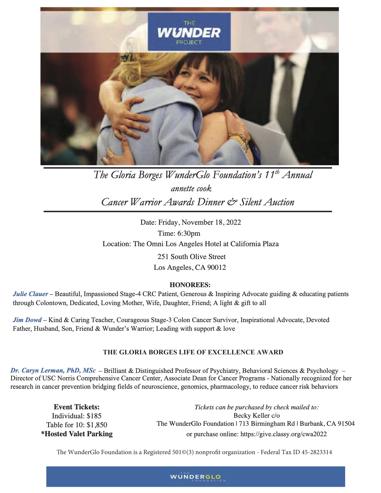 11th Annual annette cook Cancer Warrior Awards Gala and Silent Auction ...