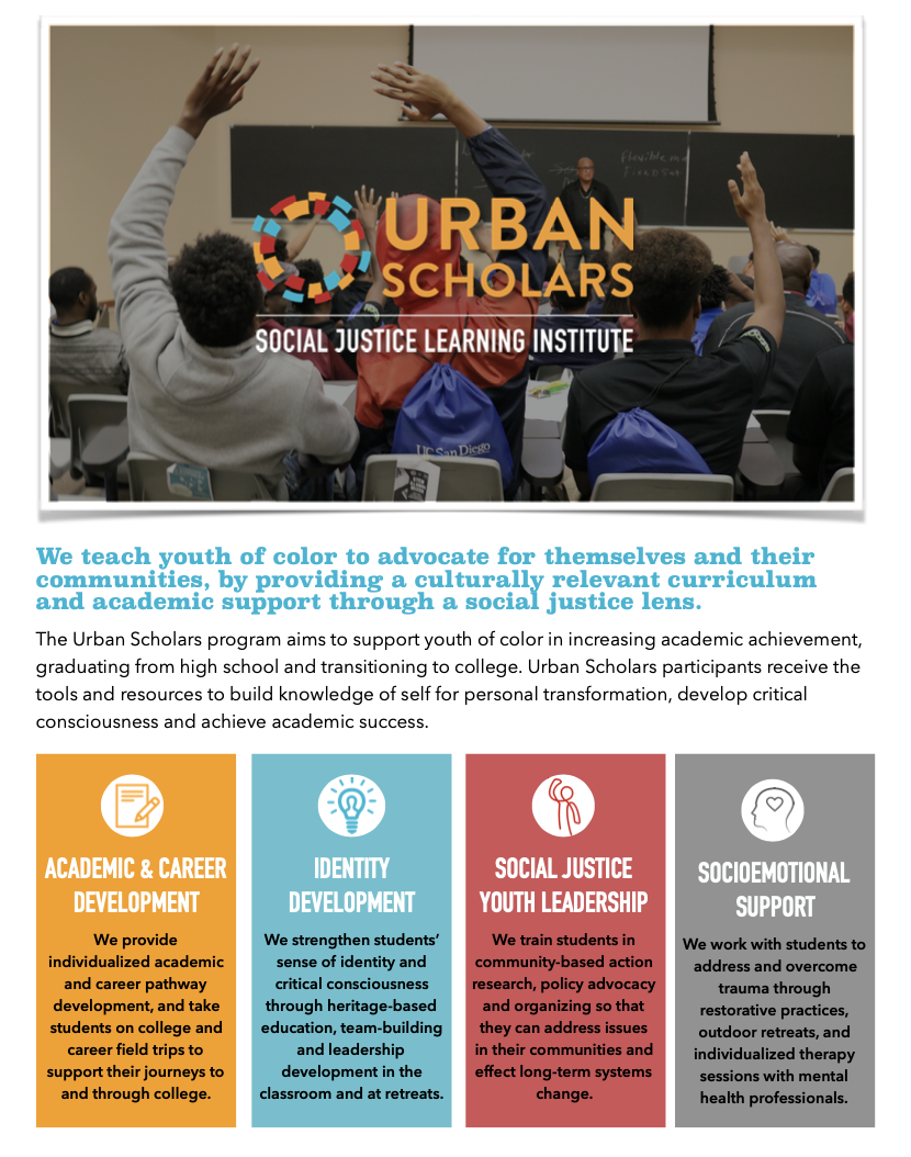 SJLI 2021 Urban Scholars Scholarship Fund - Campaign