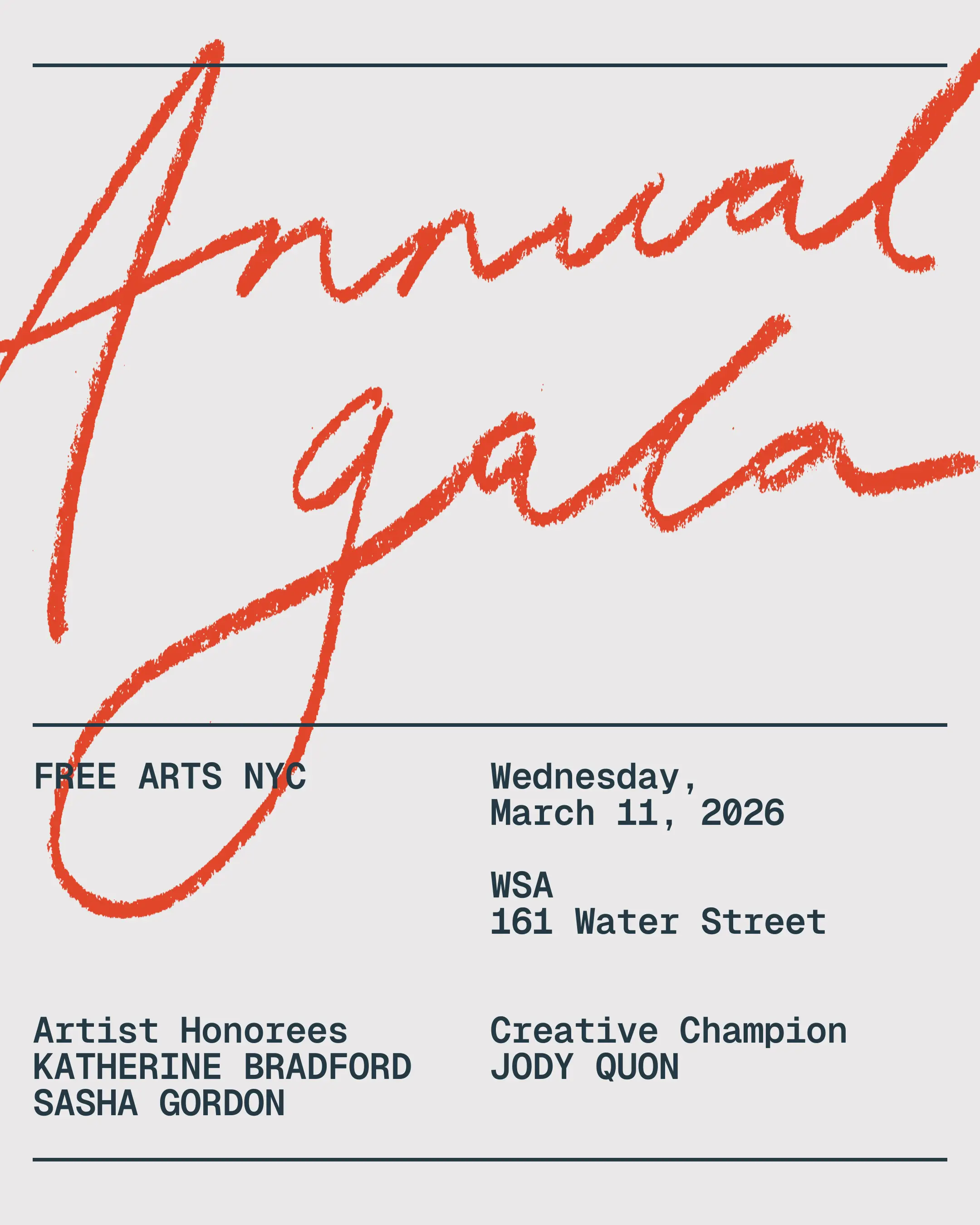 Free Arts NYC 26th Annual Gala - Campaign