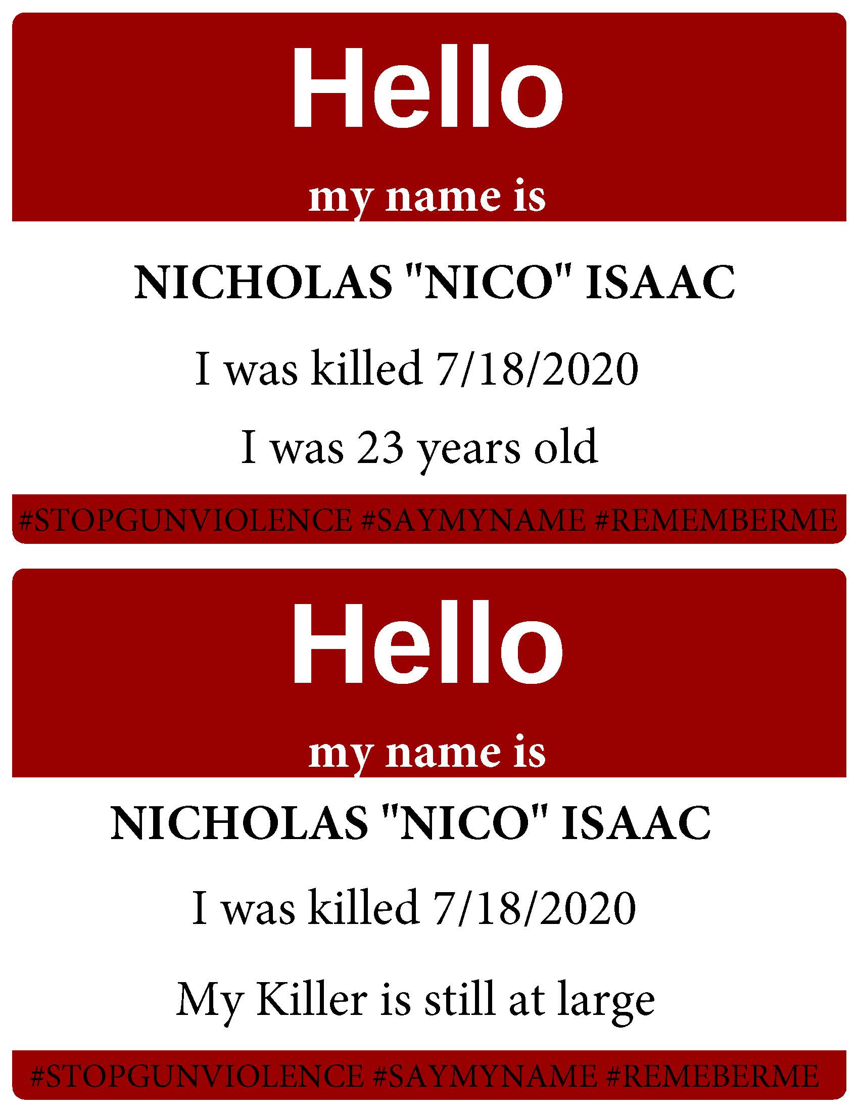 Donate to Nicholas "Nico" Isaac Memorial Fund