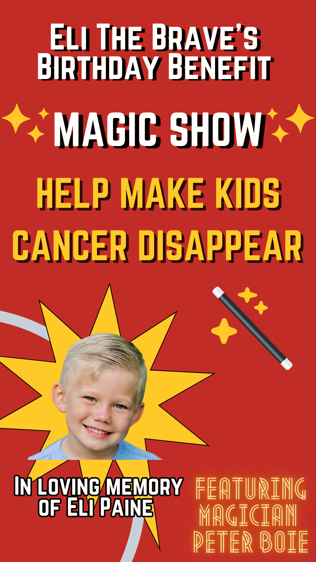 Donate to Eli the Brave Magic Show
