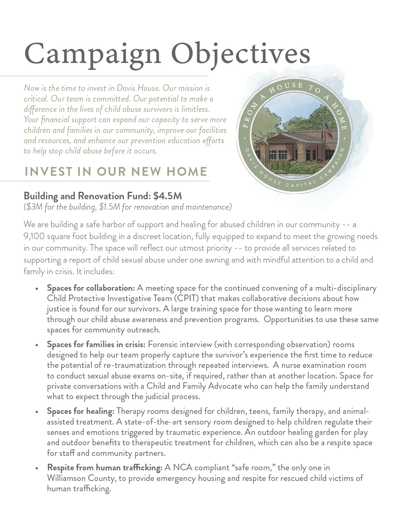 From a House to a Home - Main Page - Campaign