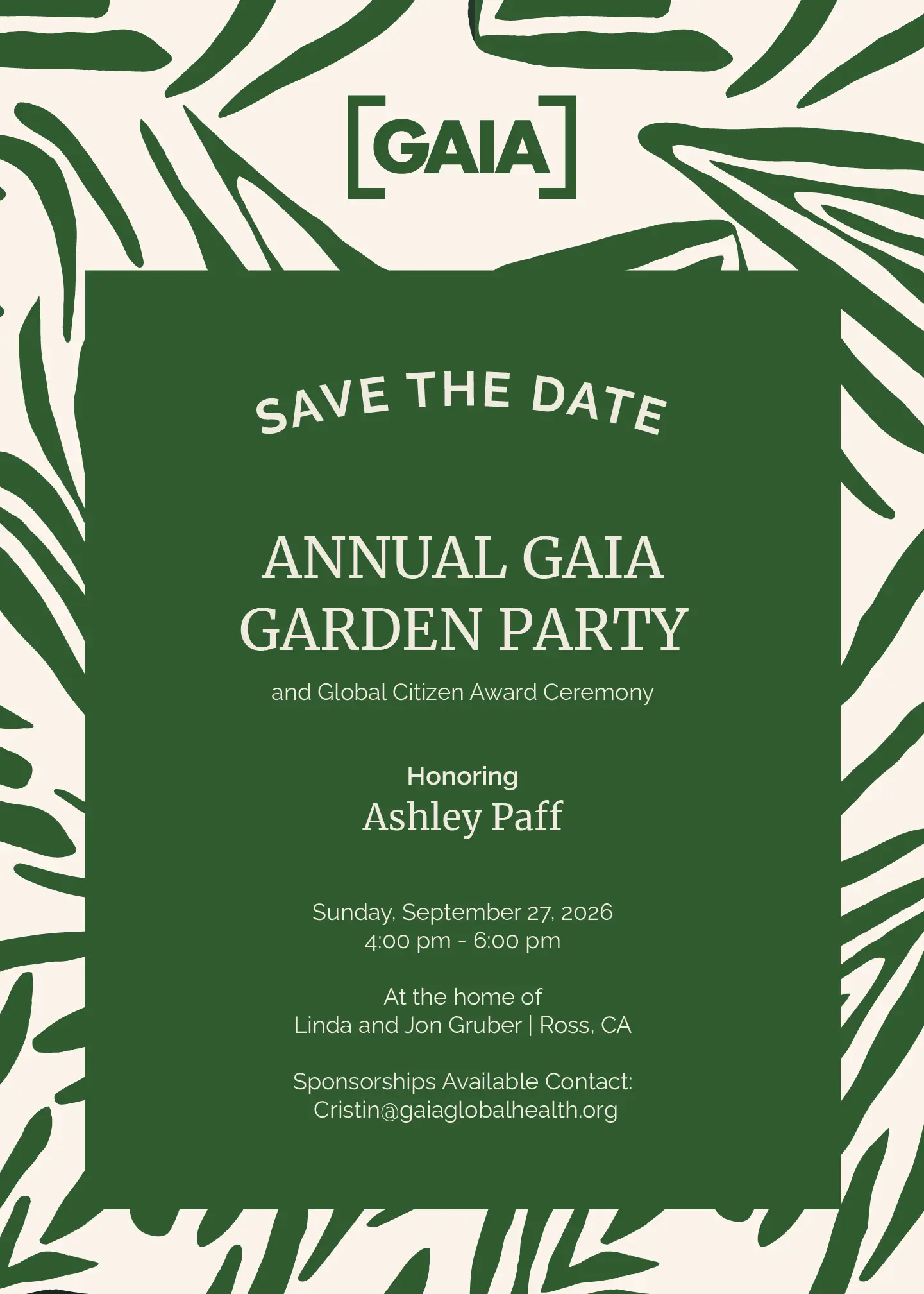 Annual GAIA Garden Party - Campaign