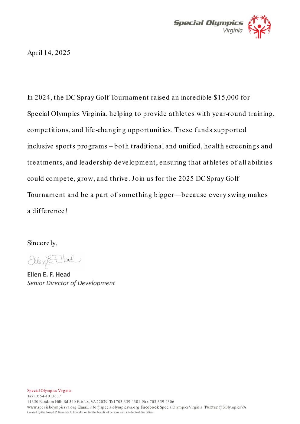 5th Annual DC Spray Charity Golf Outing - Campaign