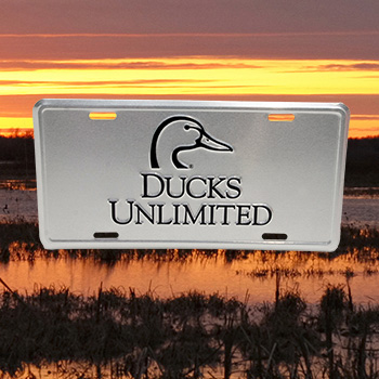 Donate to Ducks Unlimited | Official DU License Plate in Silver