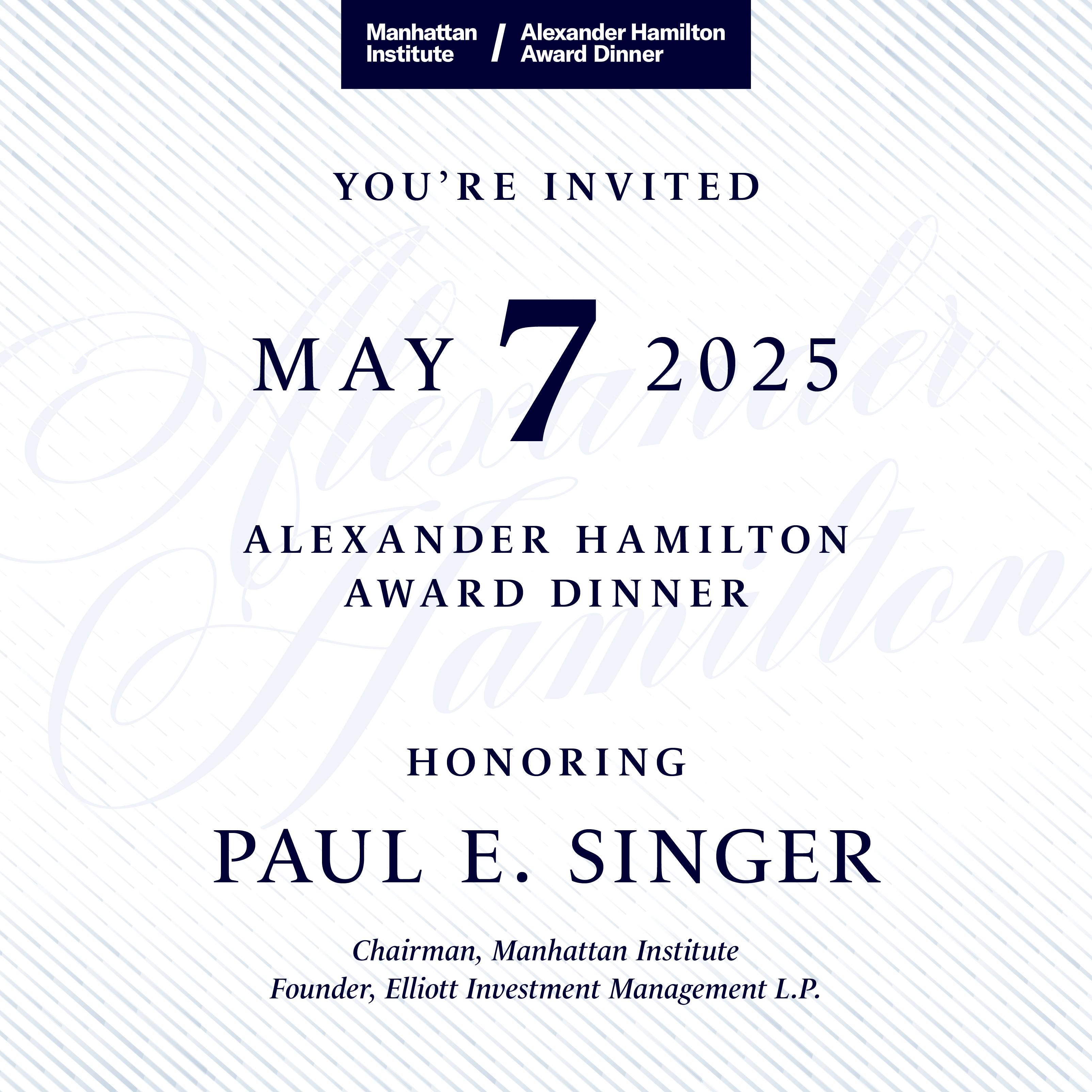 2025 Alexander Hamilton Award Dinner - Campaign
