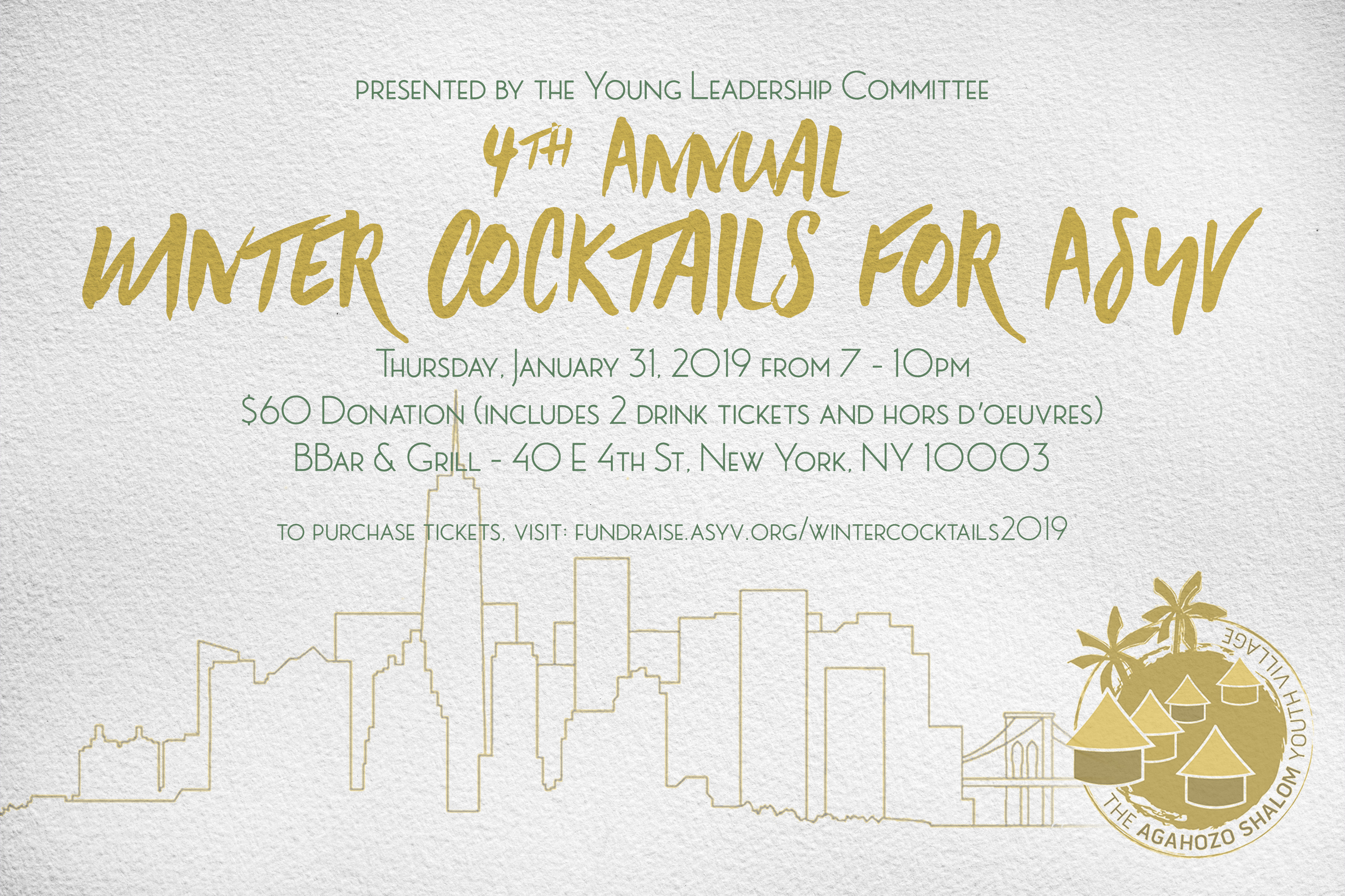 Winter Cocktails for ASYV 2019 - Campaign