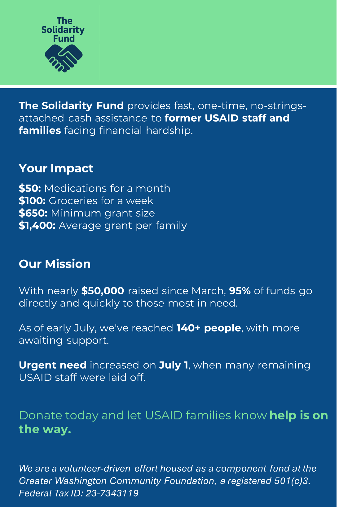 Donate to The Solidarity Fund