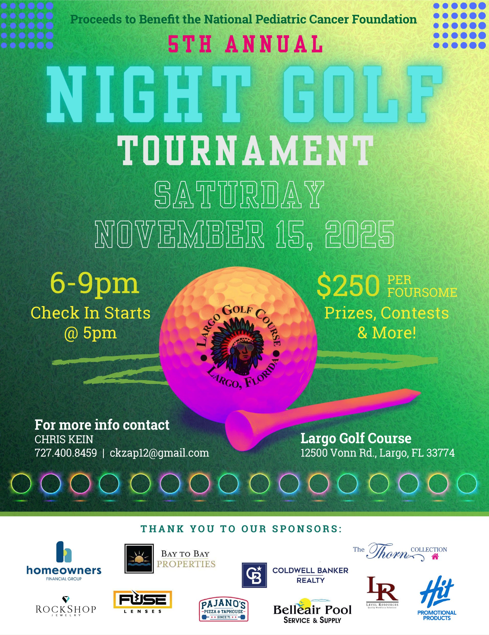 5th Annual Night Golf Tournament - Campaign