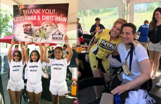 Liz Claman and Chris Hahn Participate in the 2019 NYC Triathlon to ...
