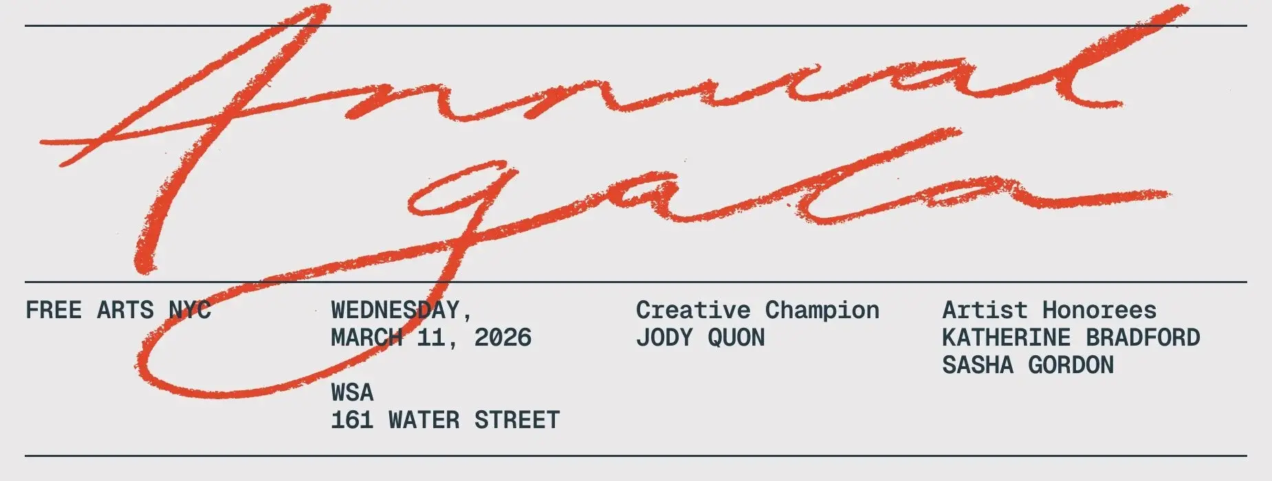 Free Arts NYC 26th Annual Gala - Campaign